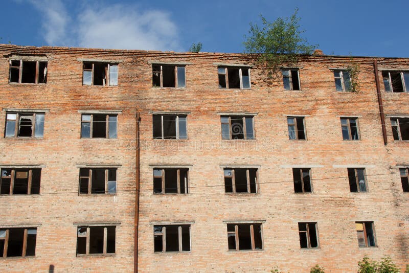 Large Brick High-rise Building in Which No One Lives and Which Has No ...