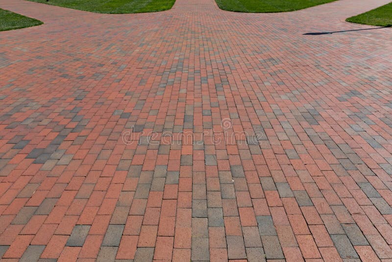 Large Brick Pathway Splitting Off into 3 Different Paths, Choices of ...