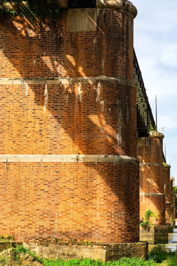 A Large Brick and Stone Masonry Arch Bridge Over the Kuala Kangsar ...