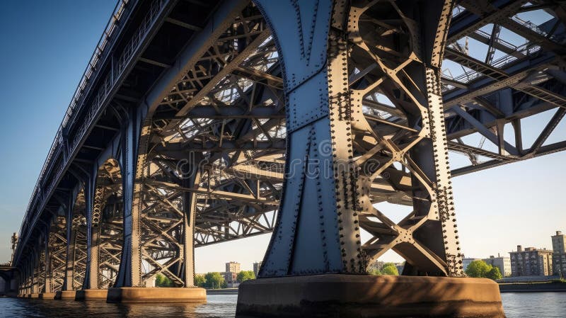 Large Bridge Over the River Stock Image - Image of sunset, coast: 298161677