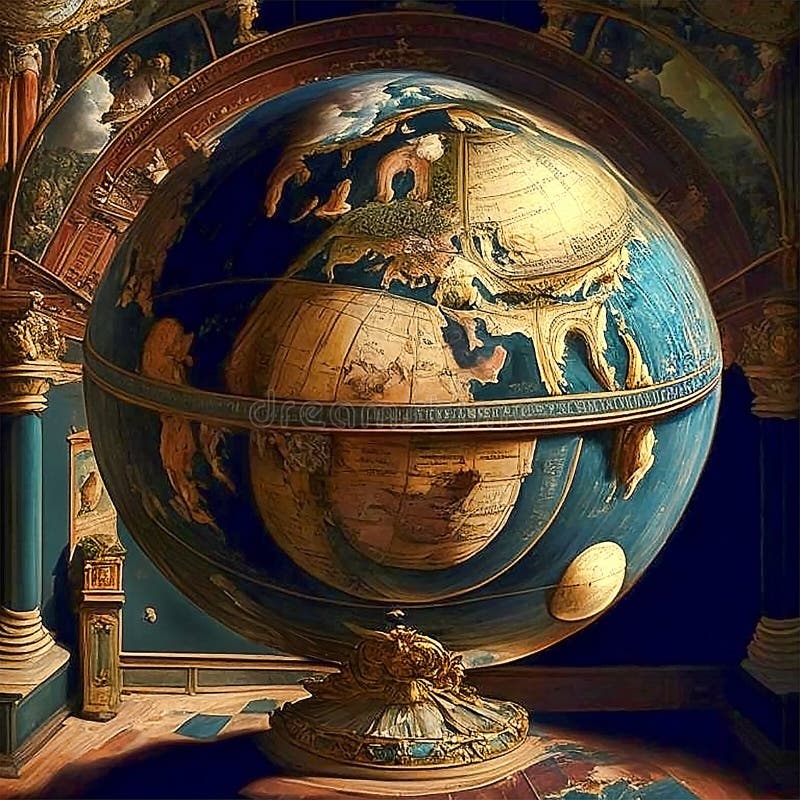 A Large Bright Globe of an Unknown Planet. Generative AI Stock ...