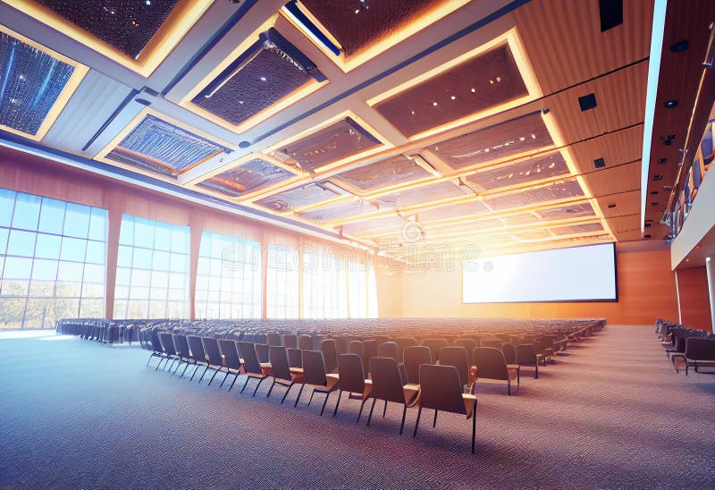 Large Bright Meeting Room with Panoramic Windows. AI Generated Stock ...