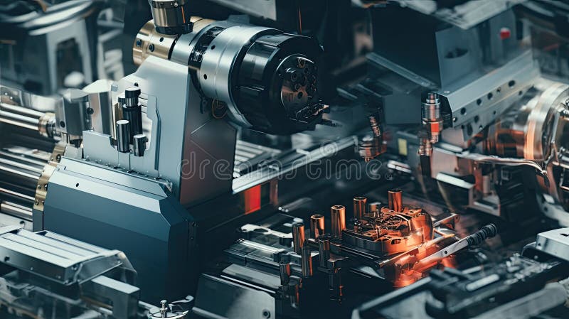 A Large and Bright Workshop Filled with Many CNC Machines, the ...