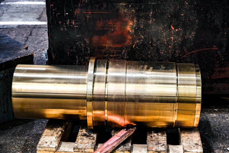 Large Bronze Shaft Made of Non-ferrous Metal Made on a Lathe Stock ...