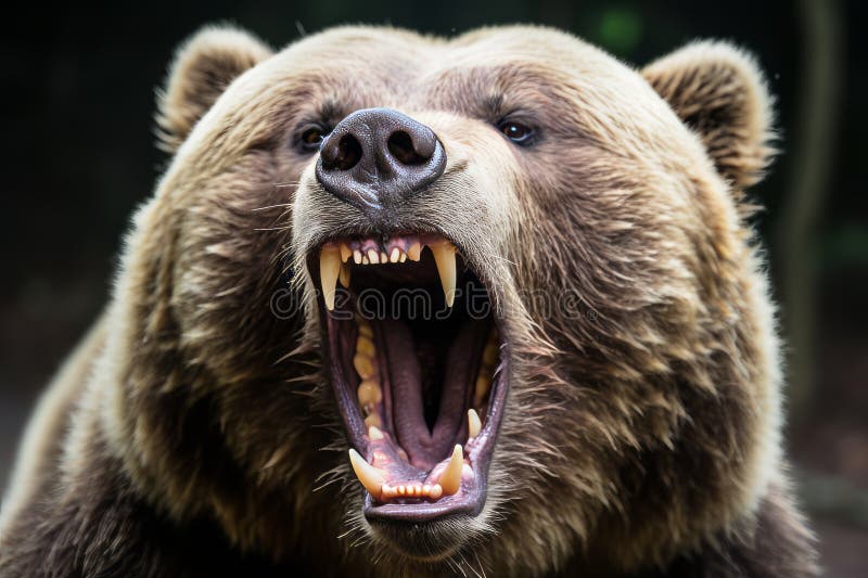 Brown Bear Mouth Open Stock Illustrations – 234 Brown Bear Mouth Open Stock Illustrations ...