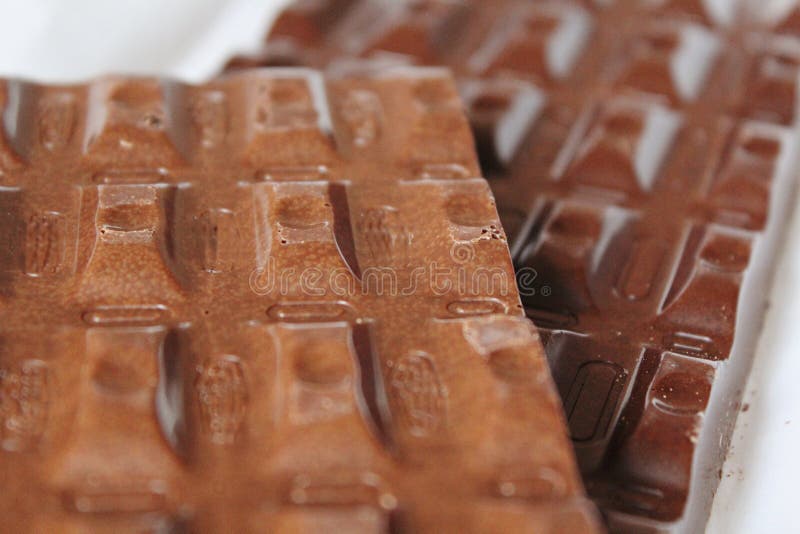 Large Brown Chocolate Bars of Rectangular Shape Close-up As a ...