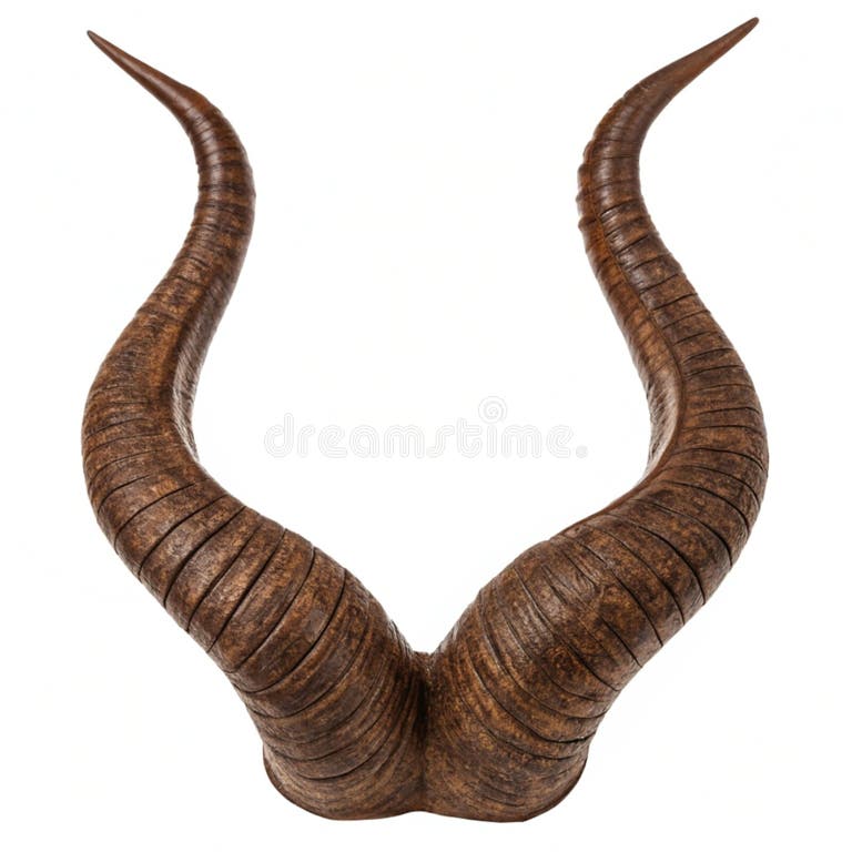 Large brown devil horns stock illustration. Illustration of gothic ...
