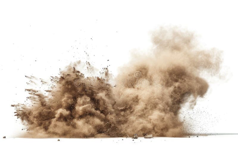 A Large Brown Dust Cloud Erupting from the Ground. Suitable for ...