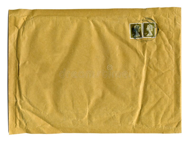 Large Brown Envelope with First Class Stamps Editorial Photo - Image of ...