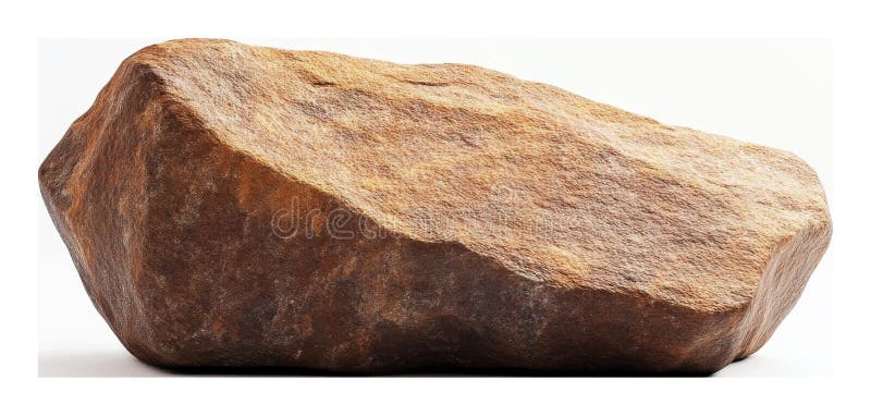Large Brown Rock Isolated on Transparent Background, Geological Study ...