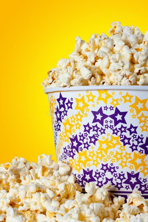 Large bucket of popcorn stock photo. Image of large, white - 24285084