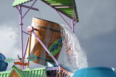 Large Bucket of Water Spilling Out Stock Photo - Image of bucket ...