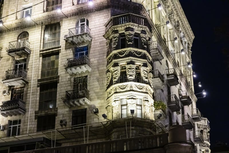 A Large Building with a Balcony and a Window Stock Photo - Image of ...