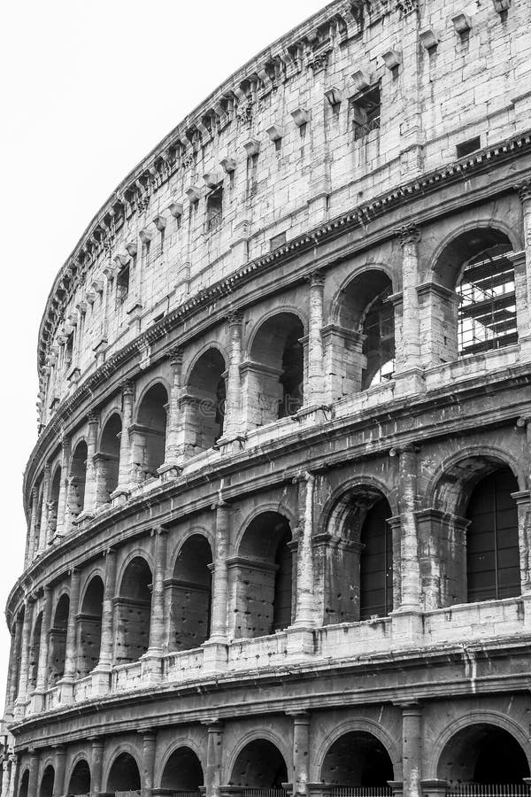 A Large Building of Coliseum in Rom Italy with Arched Windows and a ...