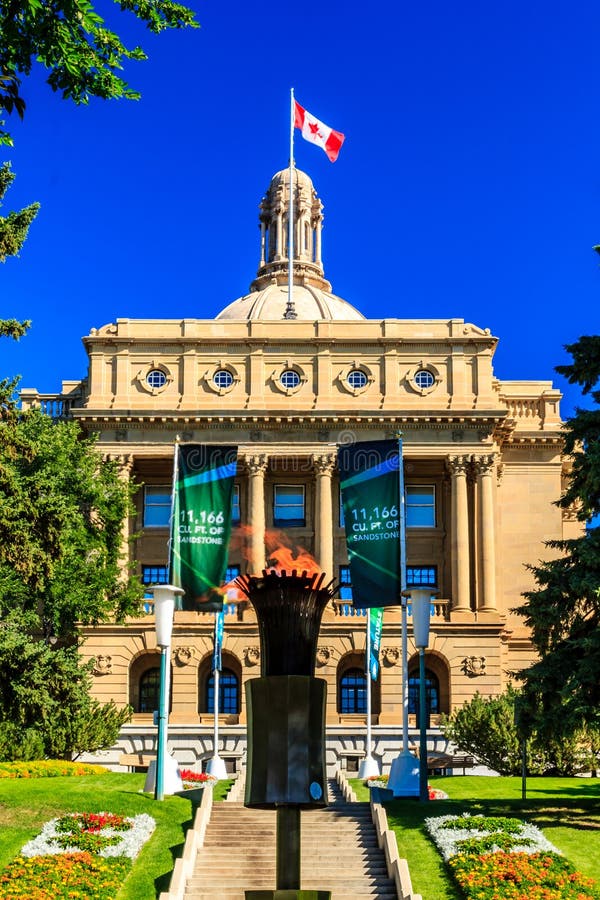 A Large Building with a Large Flag on Top Stock Image - Image of ...