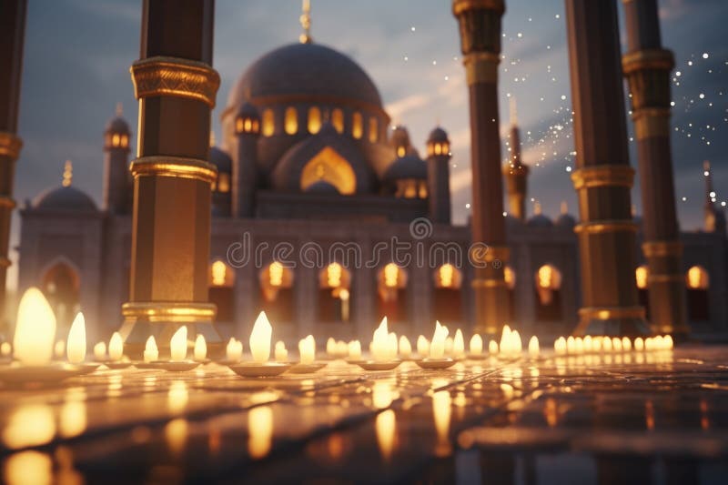 A Large Building with a Lot of Candles in Front of it. Perfect for ...