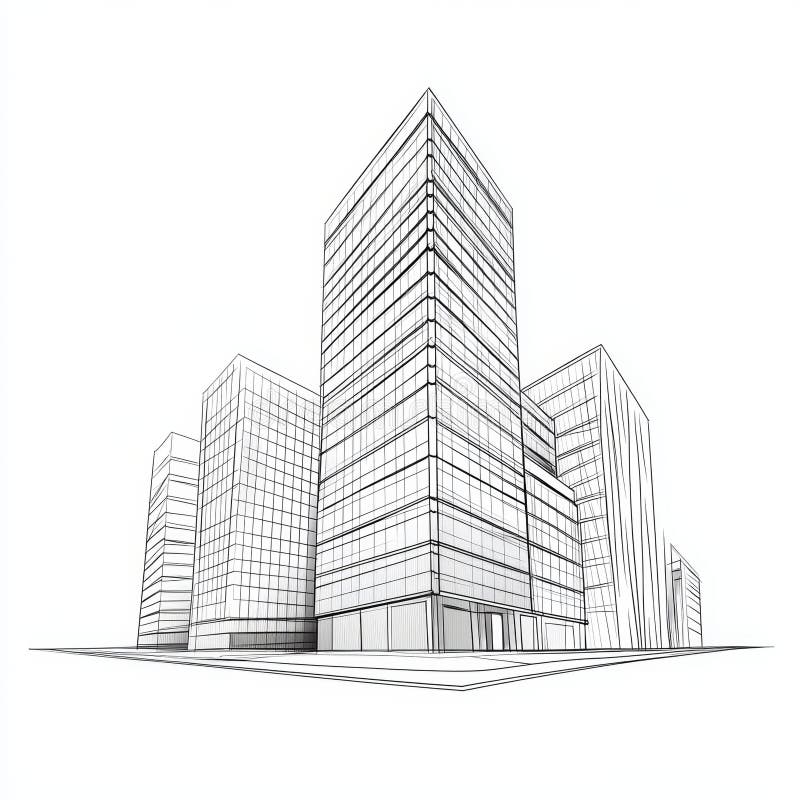 A Large Building with a Lot of Windows and a Glass Facade Stock ...