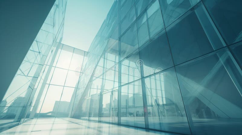 A Large Building with Many Windows and a Sky View of the City Behind it ...