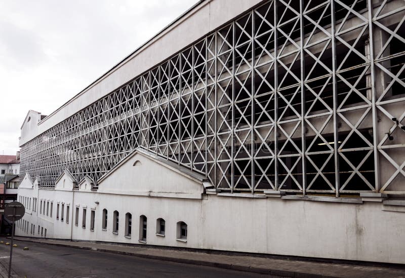 Large building parking stock photo. Image of steel, transportation ...