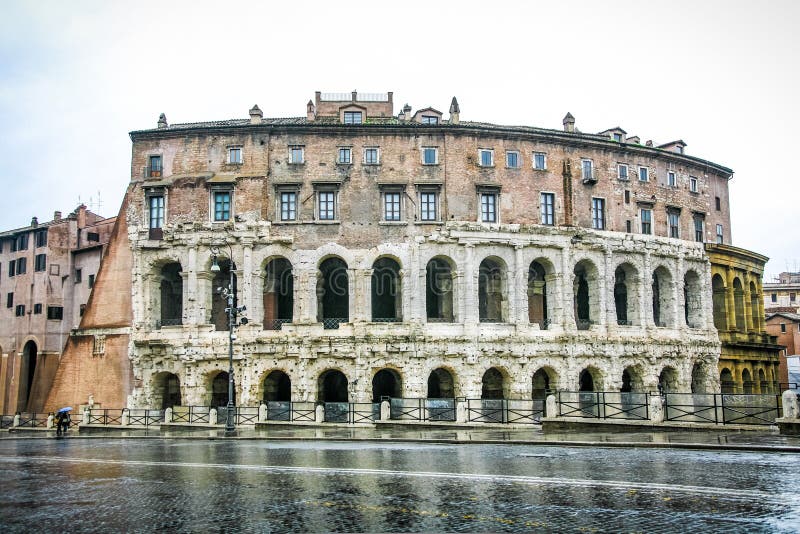 A Large Building in Roma Italy with Arched Windows and a Balcony Stock ...