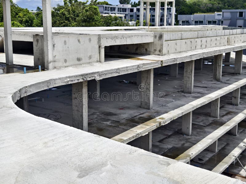 Large Building with a Roof Pool of Water Under Construction Stock Image ...