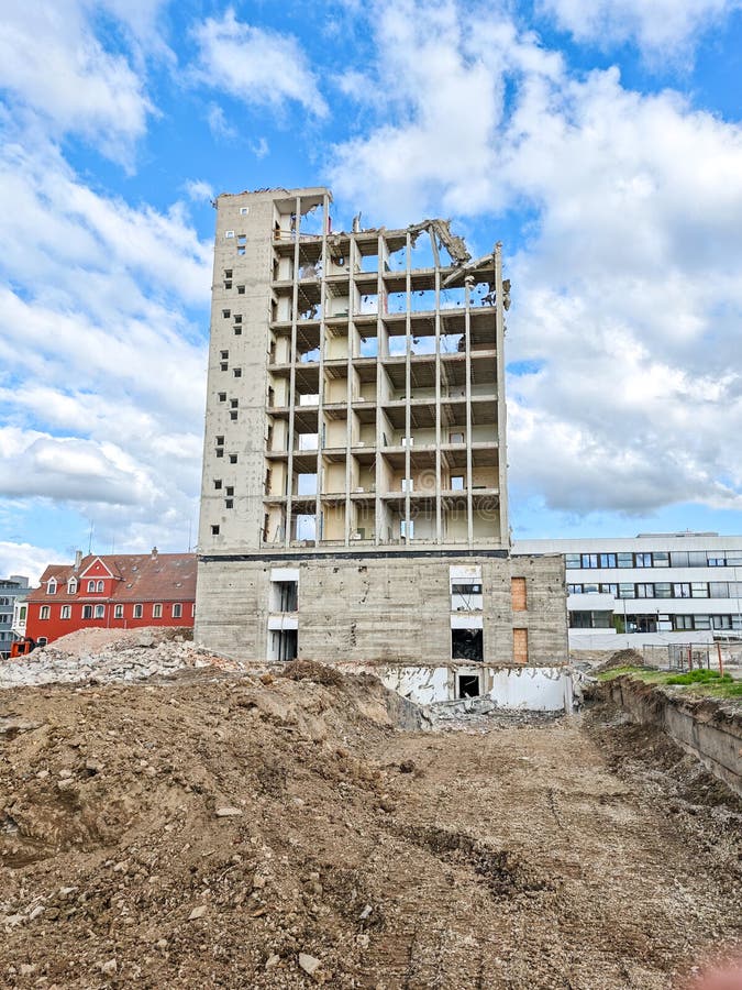 Rubble after demolition stock image. Image of distaster - 84126747