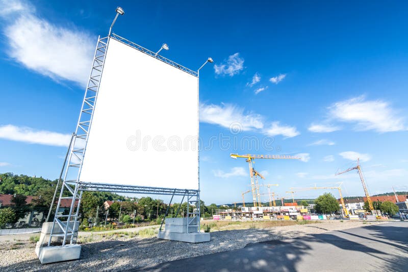 Large Building Site in Front of Building Site Stock Photo - Image of ...