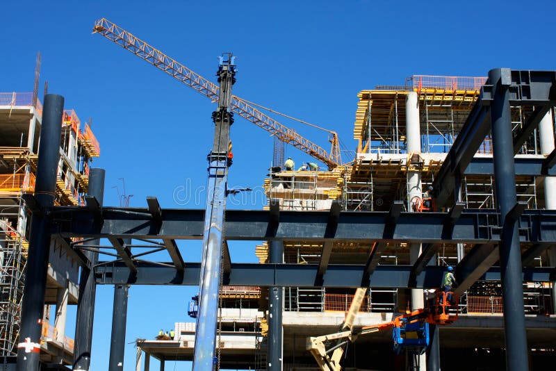 Large Building-site, Super-.wide Perspective Stock Image - Image of ...