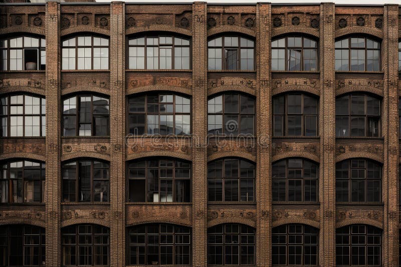Large Building, with Textures and Materials Visible through the Windows ...