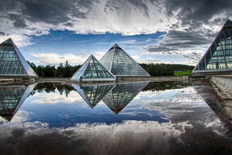 A Large Building with Three Pyramids on Top of it Editorial Stock Photo ...