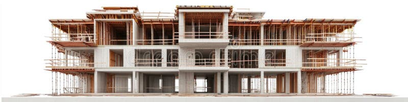 A Large Building Under Construction with Scaffolding Stock Photo ...