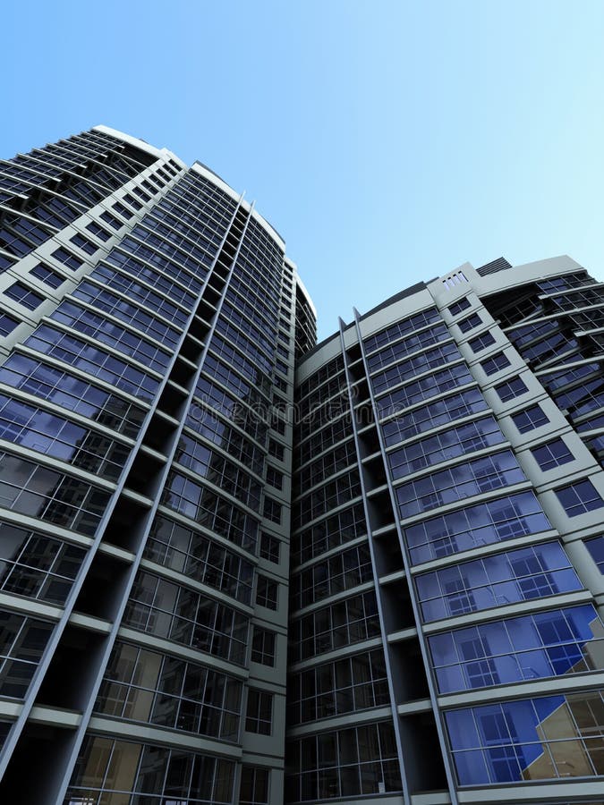 Large Buildings with Sky Background Stock Photo - Image of backgrounds ...