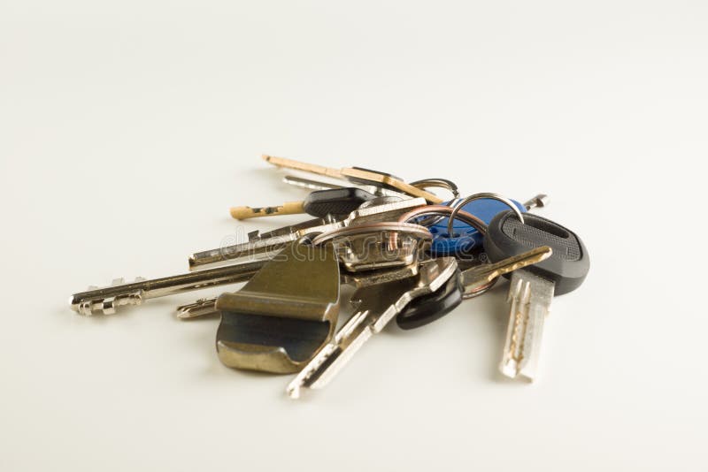 Large Bunch of Different Keys Isolated Stock Image - Image of home ...
