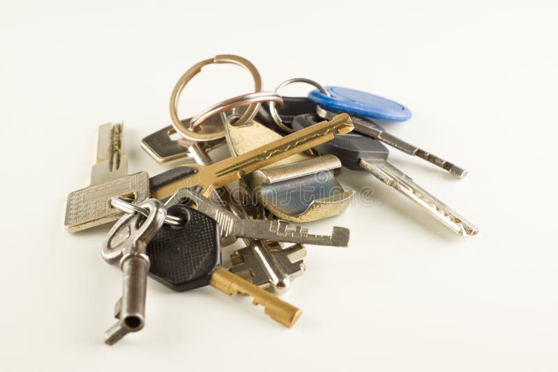 Large Bunch of Different Keys Isolated Stock Image - Image of lock ...
