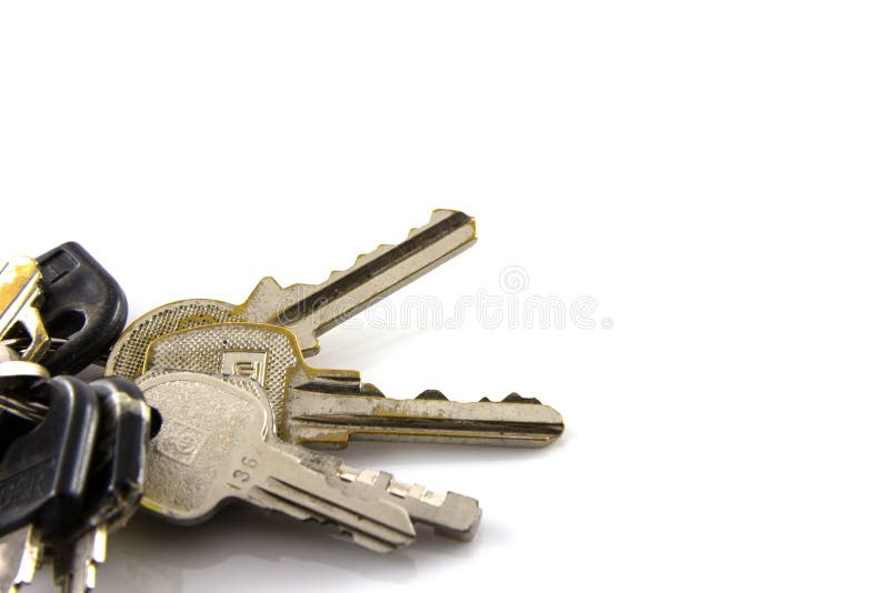 Large Bunch of Keys Isolate Stock Photo - Image of door, tool: 109126756