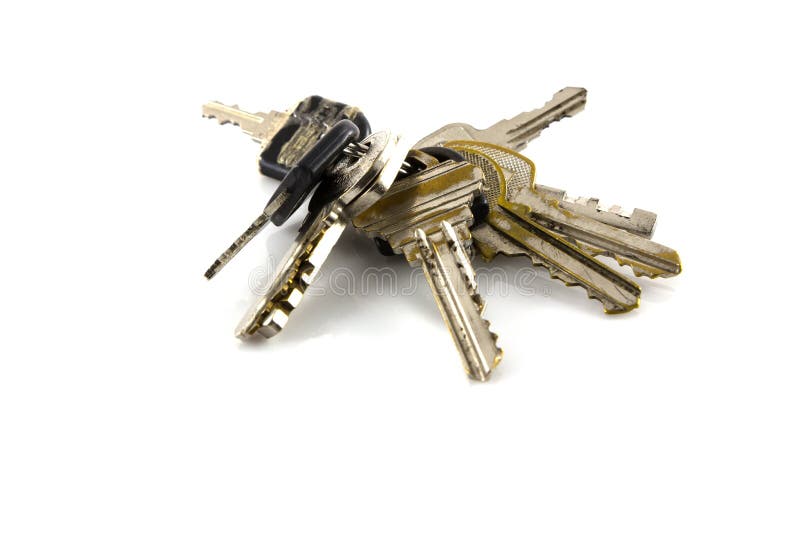Large Bunch of Keys Isolate Stock Image - Image of chain, unlock: 109128155