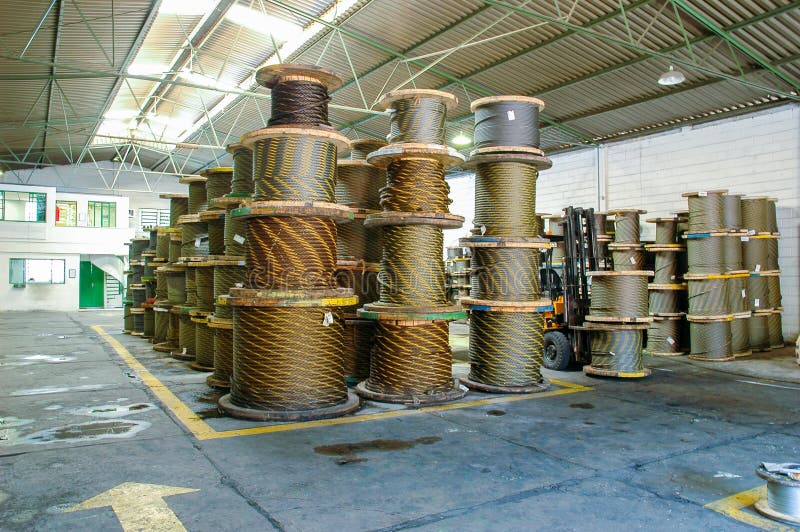 Large cable reels stocked stock photo. Image of line - 152230650