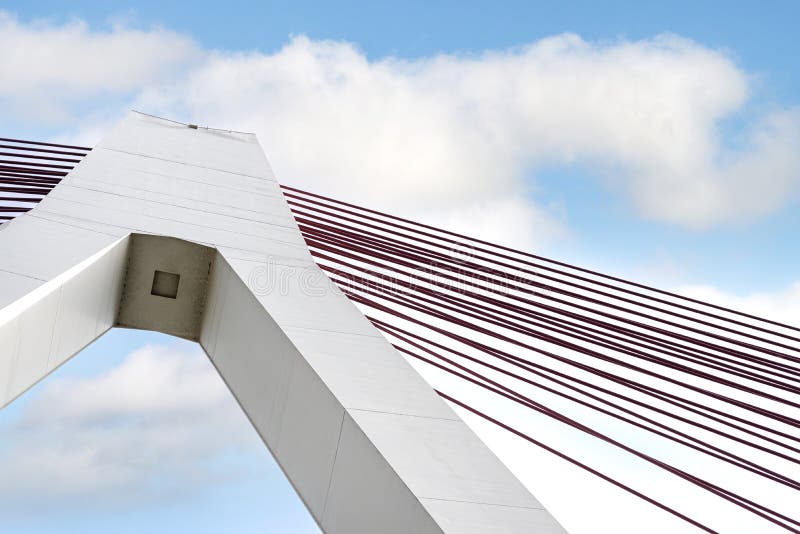 A Large Cable-stayed Bridge on the German Motorway Over the River Rhine ...