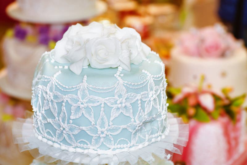 Large Cake Decorated with Mastic Stock Photo - Image of candy, culinary ...