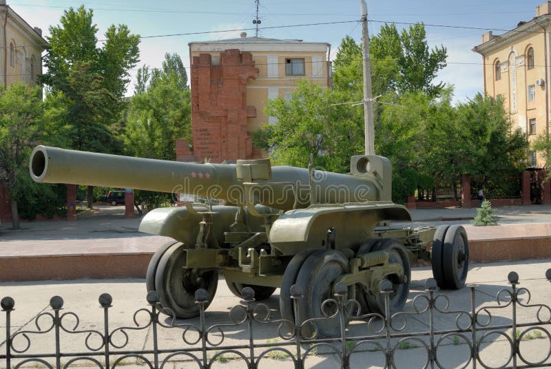 Large-caliber Army Gun - the Howitzer. Stock Image - Image of technics ...