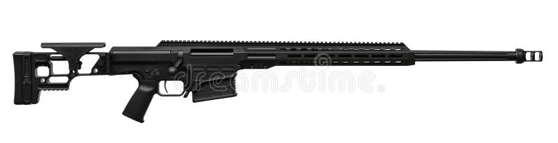 Large Caliber Sniper Rifle. Long Range Weapon Stock Photo - Image of ...