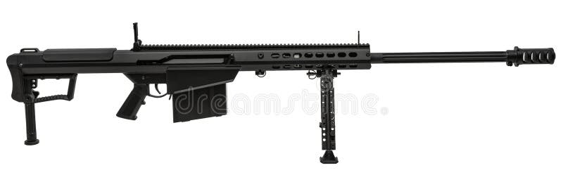 Large Caliber Sniper Rifle. Long Range Weapon Stock Image - Image of ...