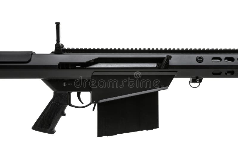 Large Caliber Sniper Rifle. Long Range Weapon Stock Photo - Image of ...