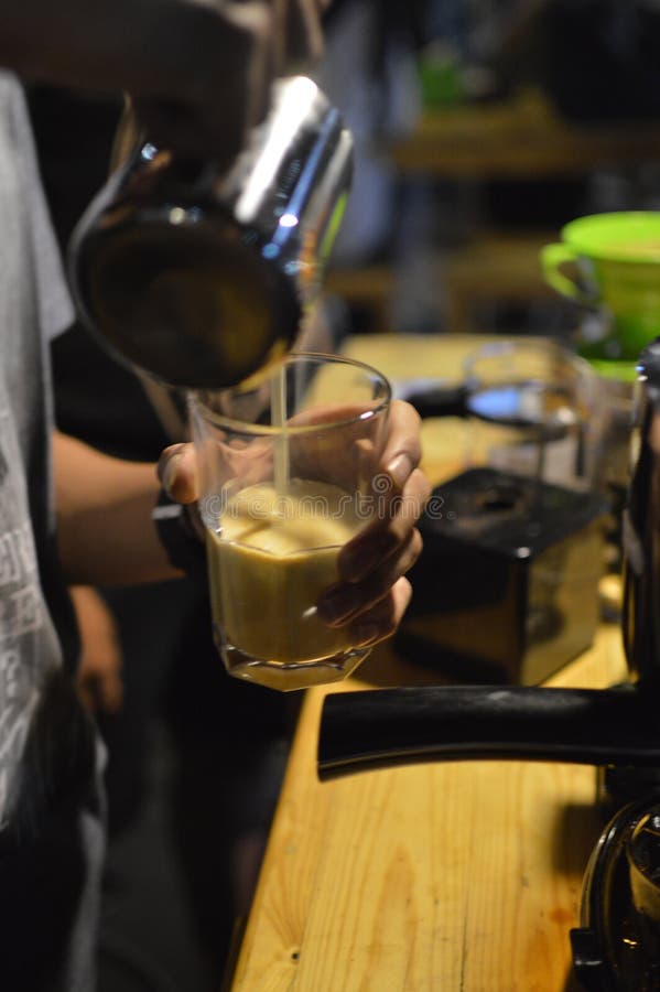 Large Cappuccino stock image. Image of milk, large, coffee - 126294575