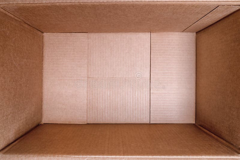 Open Rough Cardboard Box. Isolated on White, Clipping Path Included ...