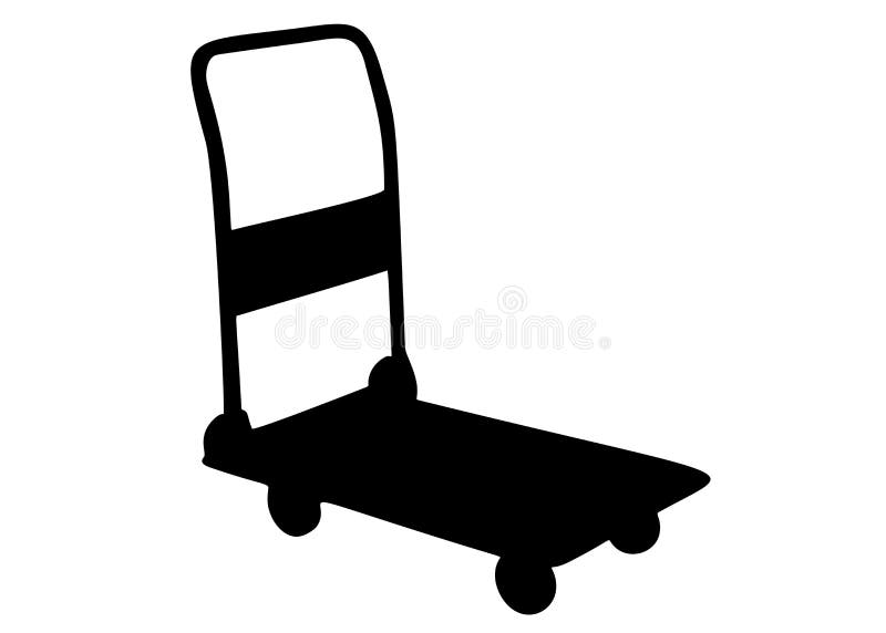 Large cargo cart. stock vector. Illustration of trolley - 206270636