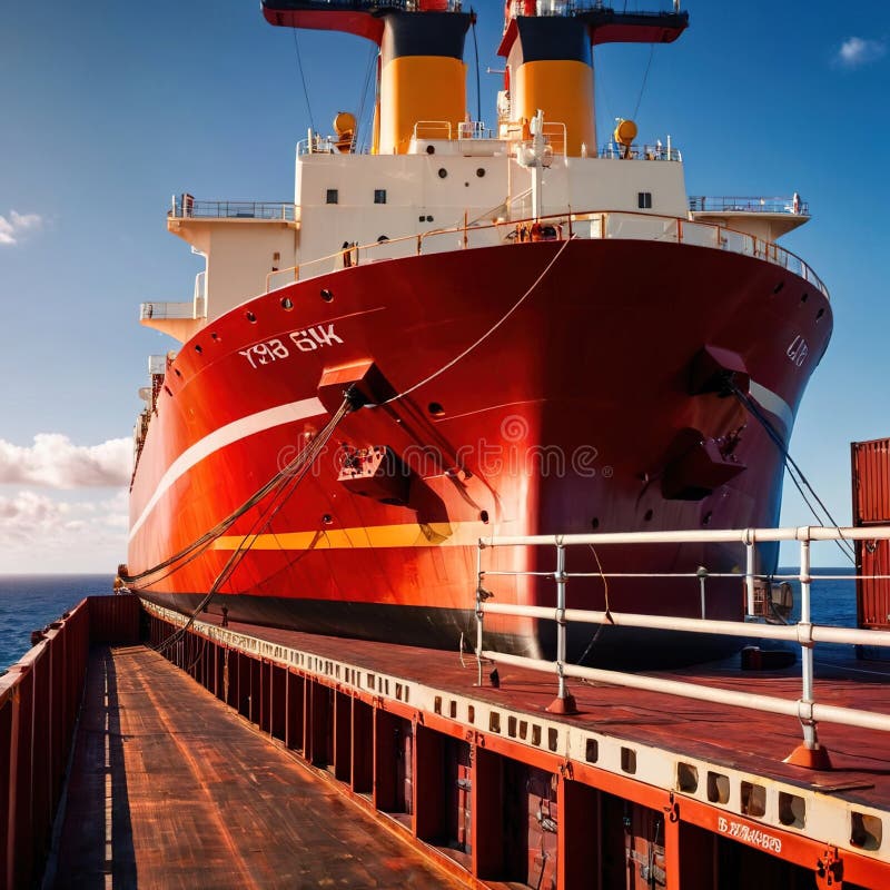 Large Cargo Container Ship, Naval Logistics Shipping Transport ...