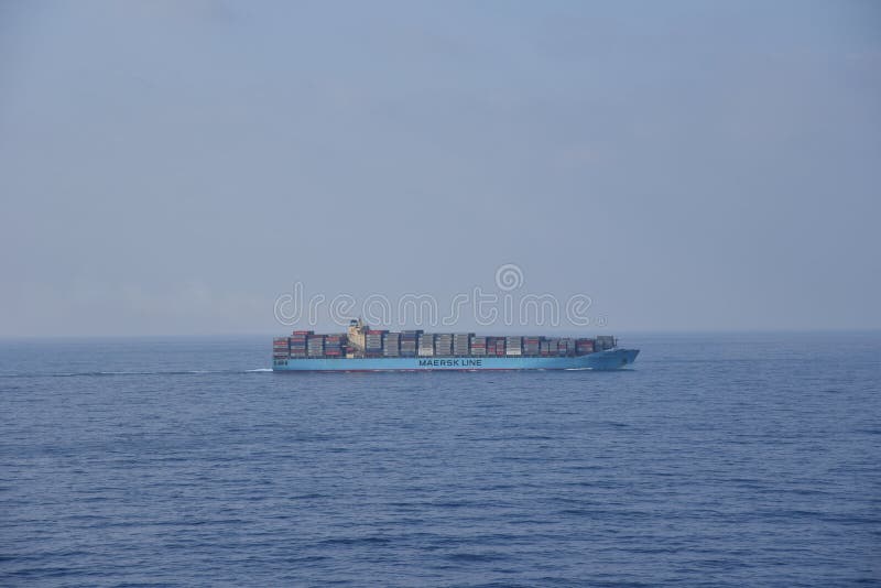 Colorful Maersk, MSC, Hamburg Sud Shipping Containers Stacked at ... Colorful Maersk, MSC, Hamburg Sud Shipping Containers Stacked at ...