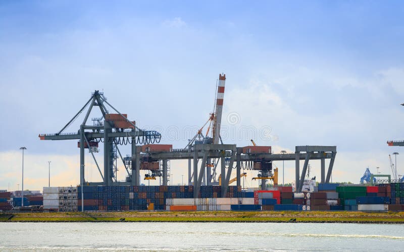 Large cargo dock stock photo. Image of port, rotterdam - 80509102