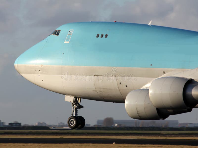 Large cargo jet landing stock photo. Image of departs - 36436490